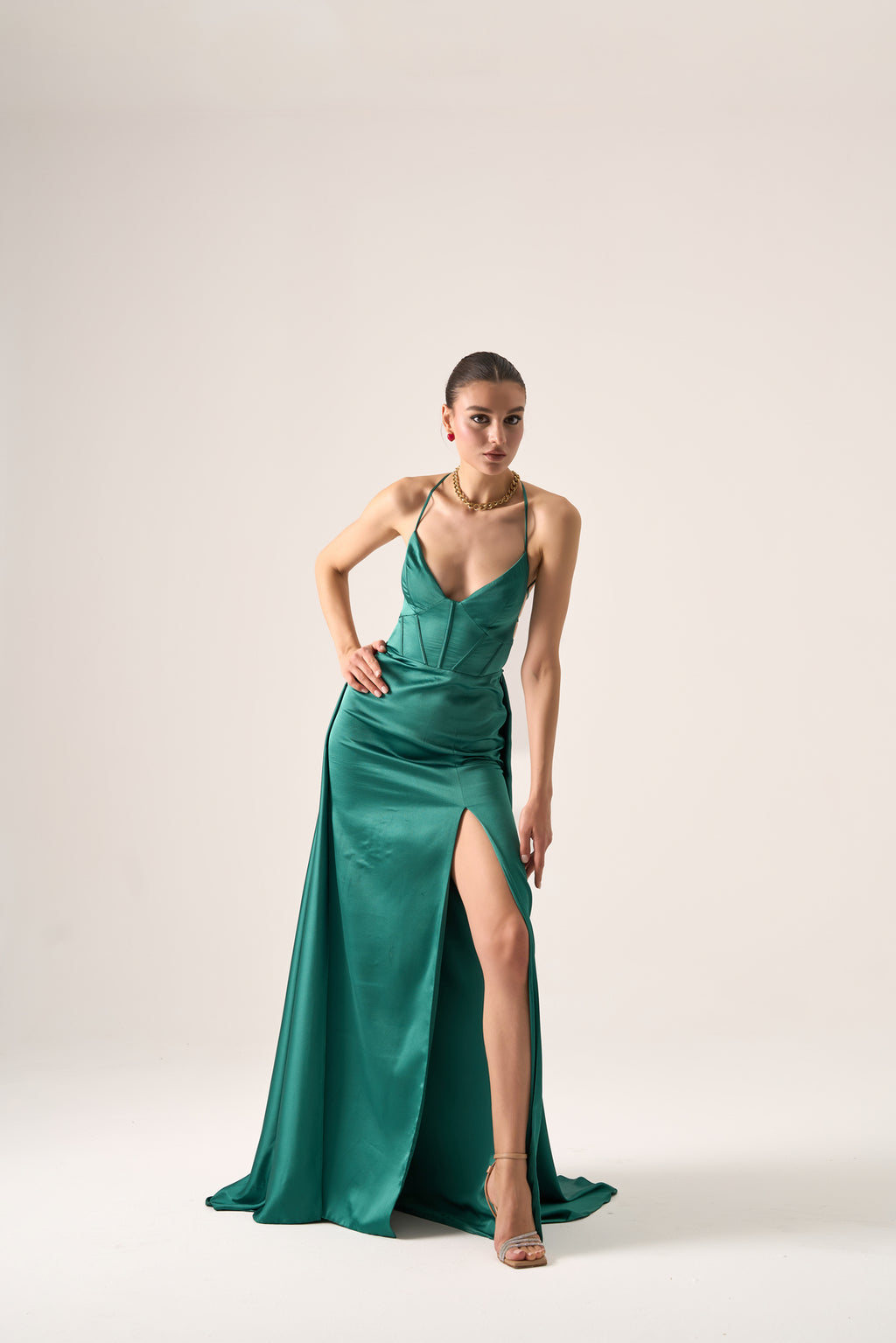 Erina Corset A-Line Evening Dress | Designer Formal Gown by Nadia's